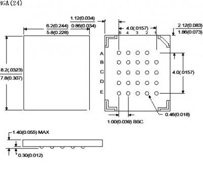 China Test socket EBGA24 ic socket for wellon programer 1.0mm pitch BGA24 for sale