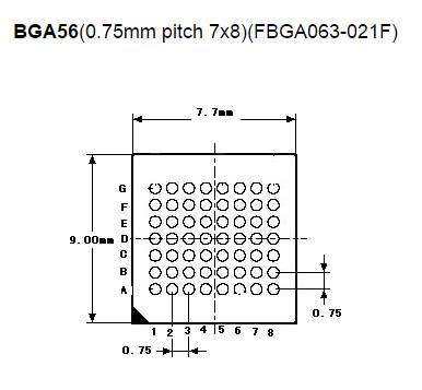 China Test socket BGA56 ic socket for wellon programer 0.75mm pitch BGA56 socket for sale