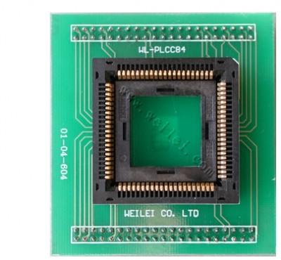 China Test socket Spring PLCC84 IC socket 1.27mm PLCC84 ic adapter for sale