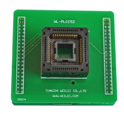 China Test socket Spring PLCC52 IC socket 1.27mm PLCC44 ic adapter for sale