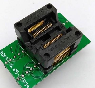 China Test socket Simple SSOP34 to DIP34 IC test socket adapter 0.65mm for sale