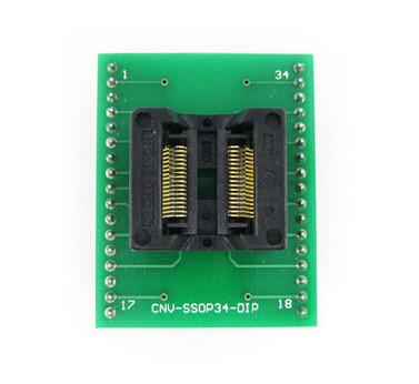 China Test socket CNV TSSOP34 to DIP34 chip adapter 34 pin SSOP34 ic socket for sale
