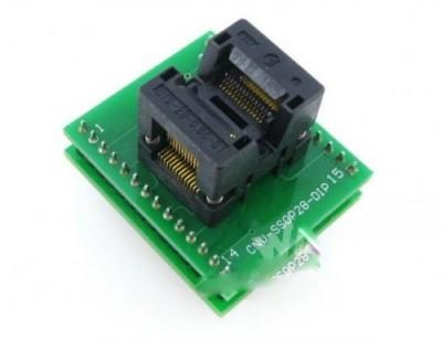 China Test socket CNV SSOP28 to DIP28 chip adapter 28 pin tssop28 ic socket for sale
