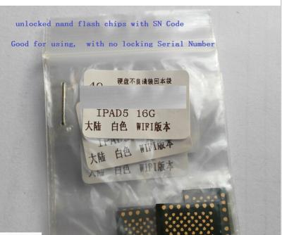 China unlocked ipad5 air nand flash chip16GB with serial number sn Code,ipad hdd chip 100% tested well bypass ipad icloud for for sale