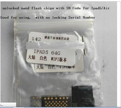 China unlocked ipad5 air nand flash chip 64GB with serial number sn Code,ipad hdd chip 100% tested well bypass ipad icloud for for sale