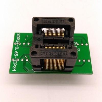 China Brand new Simple SSOP30 to DIP30 Test Socket 0.65mm programmer adapter for sale