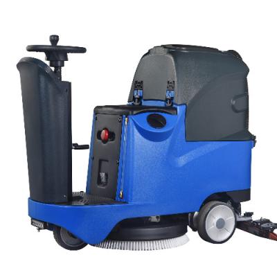 China ET-56\2023 mini portable small manual compact automatic walk behind floor scrubber drier washing machine for office en venta