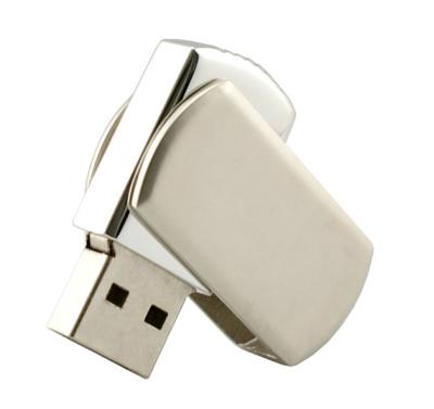 China Mini metallic swivel USB disk at the very best price with free engraved logo for sale