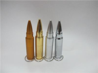 China Metallic bullet USB flash drive with key ring 1GB 2GB 4GB for sale