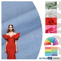 Quality Factory Wholesale Custom Slub Textured Linen Viscose Fabric for Women's Clothing for sale