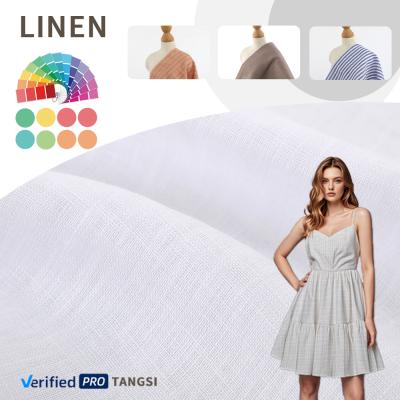 China Pure Fabric High Quality  Women and Men Clothing Fabric Woven Custom Medium Weight for Clothing for sale