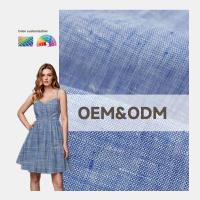 Quality 100% Linen Fabric Yarn Dyed Fashion High Quality Clothing Custom-made Woven for sale