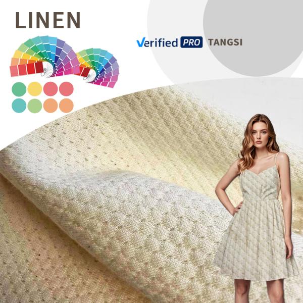 Quality 2025 Manufacturers' High Quality Waffle Knitted Fabrics 99%Cotton 1%Polyester Cheap Prices Popular for Women's Dress Clothing for sale