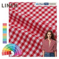 Quality Latest Products Check Pattern Yarn Dyed Stretch Tr Suiting Tartan Fabric for sale