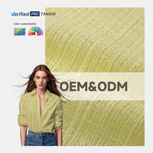 Quality New Year Fashion Recycle Material 100% Polyester Soft Hand Feeling Can Make Women Early Spring and Autumn Coats for sale