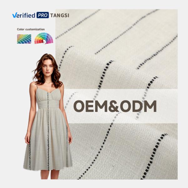 Quality High Quality Rayon Fabric Blend Custom Woven Organic Soft Slub Linen for Garments for Printed Shirt Dress Stretchy Feature for sale