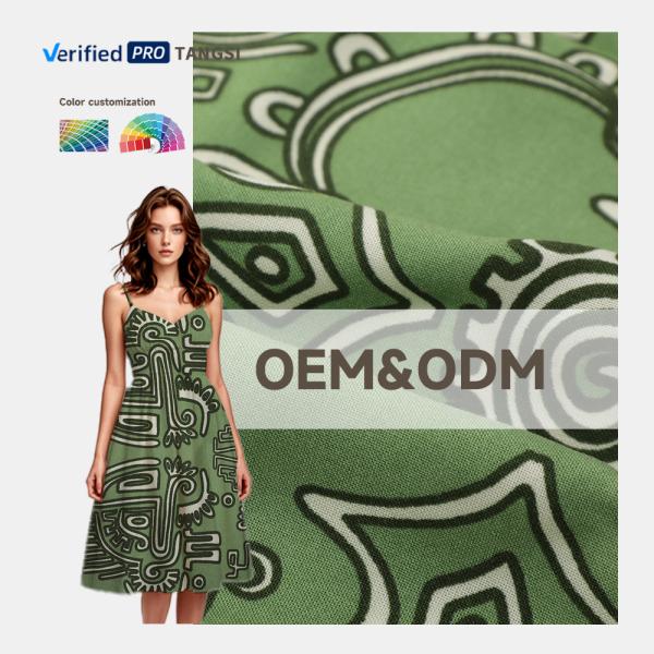Quality New Fashion Print 100% Rayon  Wholesale Sustainable Forest-style Woven Plain Rayon Fabric for Dress for sale