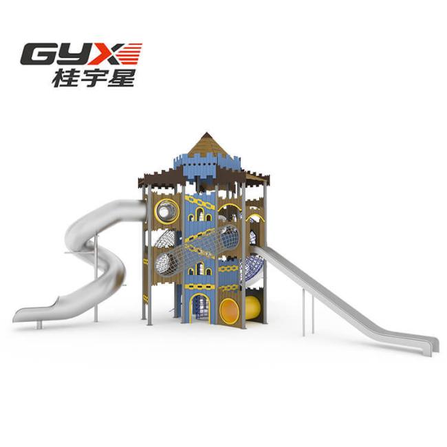 Outdoor Playground Slide for Kids in The Amusement Park