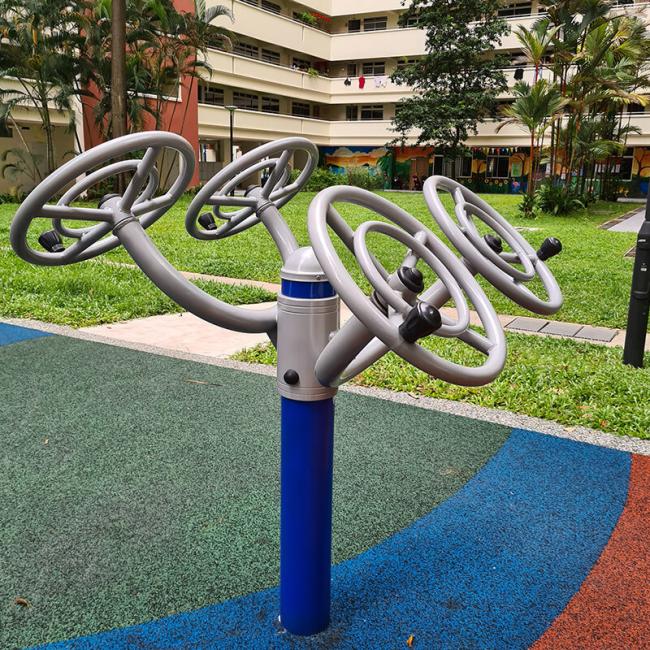 Outdoor Arm Bike and Strength Trainer Handicapped Fitness Equipment Gym