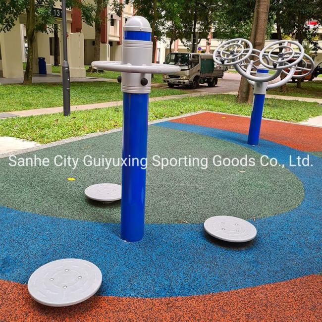 Outdoor Body-Building Waist Turning Device for Enhancing Waist Strength