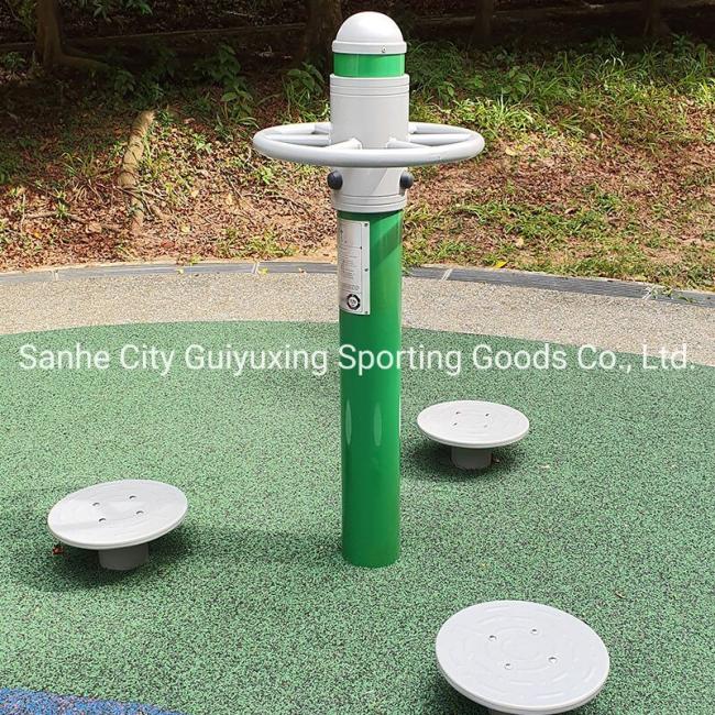 Outdoor Body-Building Waist Turning Device for Enhancing Waist Strength