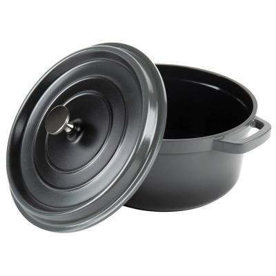 China Hot Selling Sustainable Aluminum Non Sticking Round 4QT Induction Dutch Oven Kitchen Cooking Casserole Pot for sale