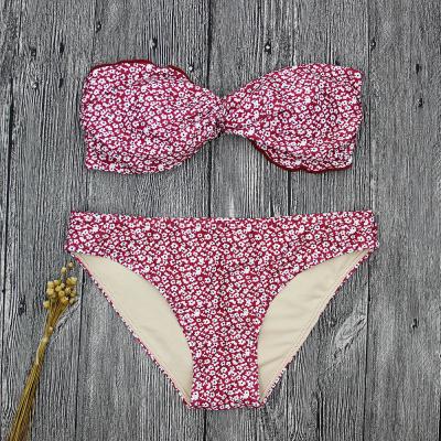 China Wholesale and Retail 2018 Women Sexy Cross Bandeau Brazilian Bikini Set for sale