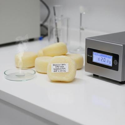 China Shore Hardness A below 64 percent CPE 135A compound volatile 0.75 percent heat of fusion less than or equal to 2.0 joules per gram for sale