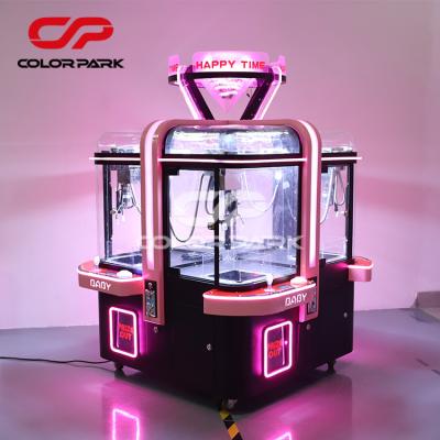 Cina Colorato 4 giocatori Mini Claw Crane Pinball Macchina Arcade Gioco per Monete Operato Regali in vendita