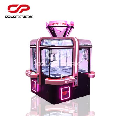 Cina Colorato 4 giocatori Mini Claw Crane Pinball Macchina Arcade Gioco per Monete Operato Regali in vendita