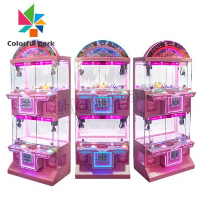 Cina 4 giocatori Mini Claw Crane Macchina di gioco arcade Griglia giocattolo a moneta con giocattoli di peluche in vendita