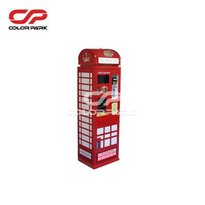 China Máquina de venda de moedas de estilo britânico para colorido parque máquina automática de troca de contas à venda