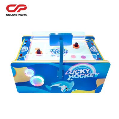 China Máquina de jogos de mesa para crianças de parque colorido com moeda Hockey aéreo operado e plugue da UE à venda