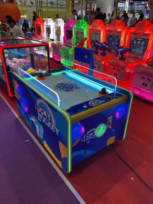 China Máquina de jogos de mesa para crianças de parque colorido com moeda Hockey aéreo operado e plugue da UE à venda