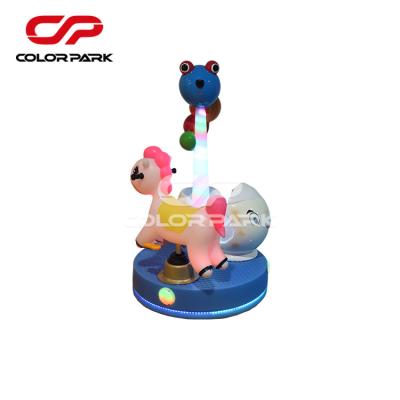 Cina Indoor 2 posti a sedere Coin Operated Merry Go Round Age 3 anni Mini Fairground Rides in vendita