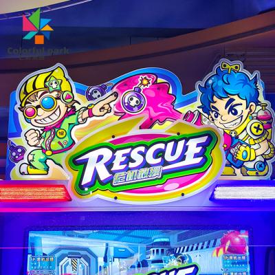 Cina 6000 M L*W*H Gioco a sparo in acqua Macchina da gioco a quattro giocatori con moneta Gioco d'acqua per bambini in vendita