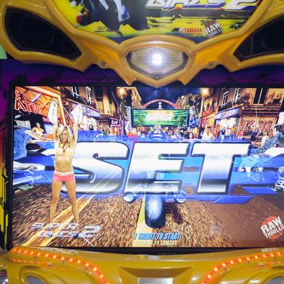 China Ja FF Moto 3D Token Cabinet Indoor Mini Electronic Amusement Racing Car Arcade Shooting Game met Kaartsysteem Te koop