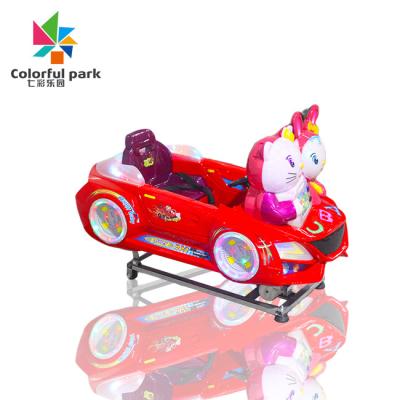Cina Amusement Game Center Triple Treasure Swing Machine Coin-operato Red Bunny Shake Car in vendita
