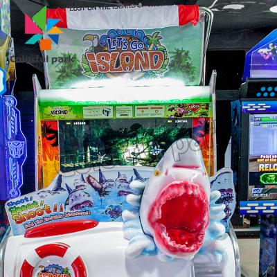 Cina Giochi a monete con operazione personalizzata e disegno colorato per sparare agli squali del parco in vendita
