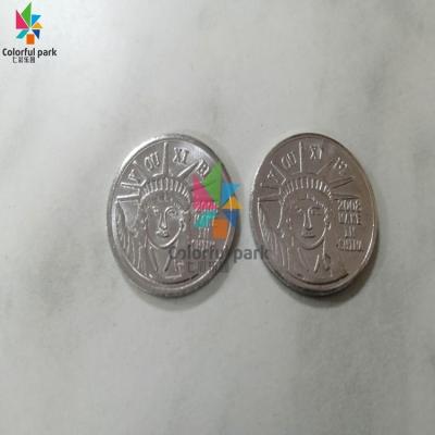 Cina Parco colorato Custom Metal Game Token Machine Coin Token Perfetto per i parchi di divertimento in vendita