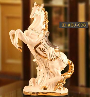 China L-D European style luxurious ceramic horse  Artware ID:#BJ-008 for sale