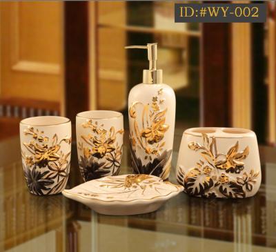 China L-D high-end luxurious ceramic bathroom accessories（Housewarming gift） ID:#WY-002 for sale