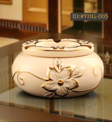 China European style luxurious ceramic ashtray Creative gift ID:#YHG-011 for sale