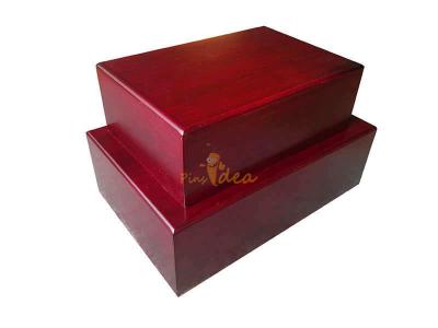 China Best Seller MDF with Veneer Affordable Wholesale Small Order Rosewood Color Traditional Wooden Cremation Urns for Pets for sale