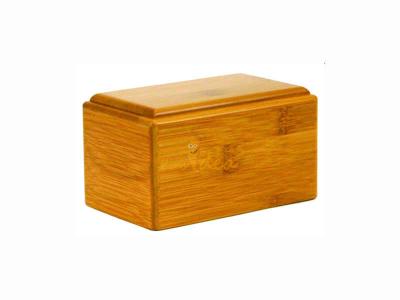 China Good Quality 100% Natural Bamboo Traditional Pet / Animal Casket / Cremation Ash Urn Box, Blank with Laser Engraved Word for sale