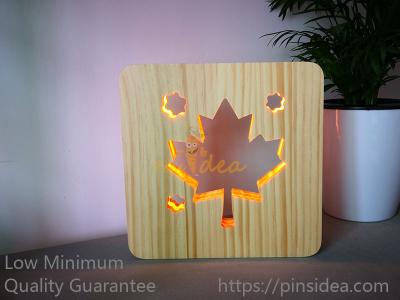 China Pet Funeral Aftercare Supplies Innovative Memorial Gifts Maple Leaves Wood Light, Small Order, Quality Guarantee for sale