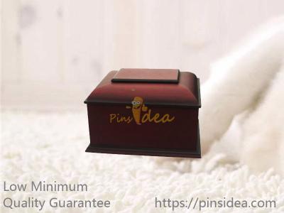 China Rich Cherry Wooden Traditional Pet Funeral Cremation Ashes Urn Casket Box for sale
