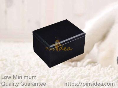 China Gloss Black MDF Wooden Pet Cremation Ashes Remains Container Urns for Small Pets, Small Order, Blank Engravable. for sale