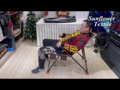 58 x 89 x 100cm Heated Foldable Camping Chair 600D Waterproof Oxford Custom Color