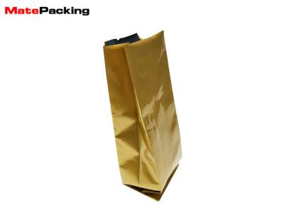 China Customized Size Bottom Gusseted Poly Bags , Side Gusset Coffee Bags Heat Seal for sale